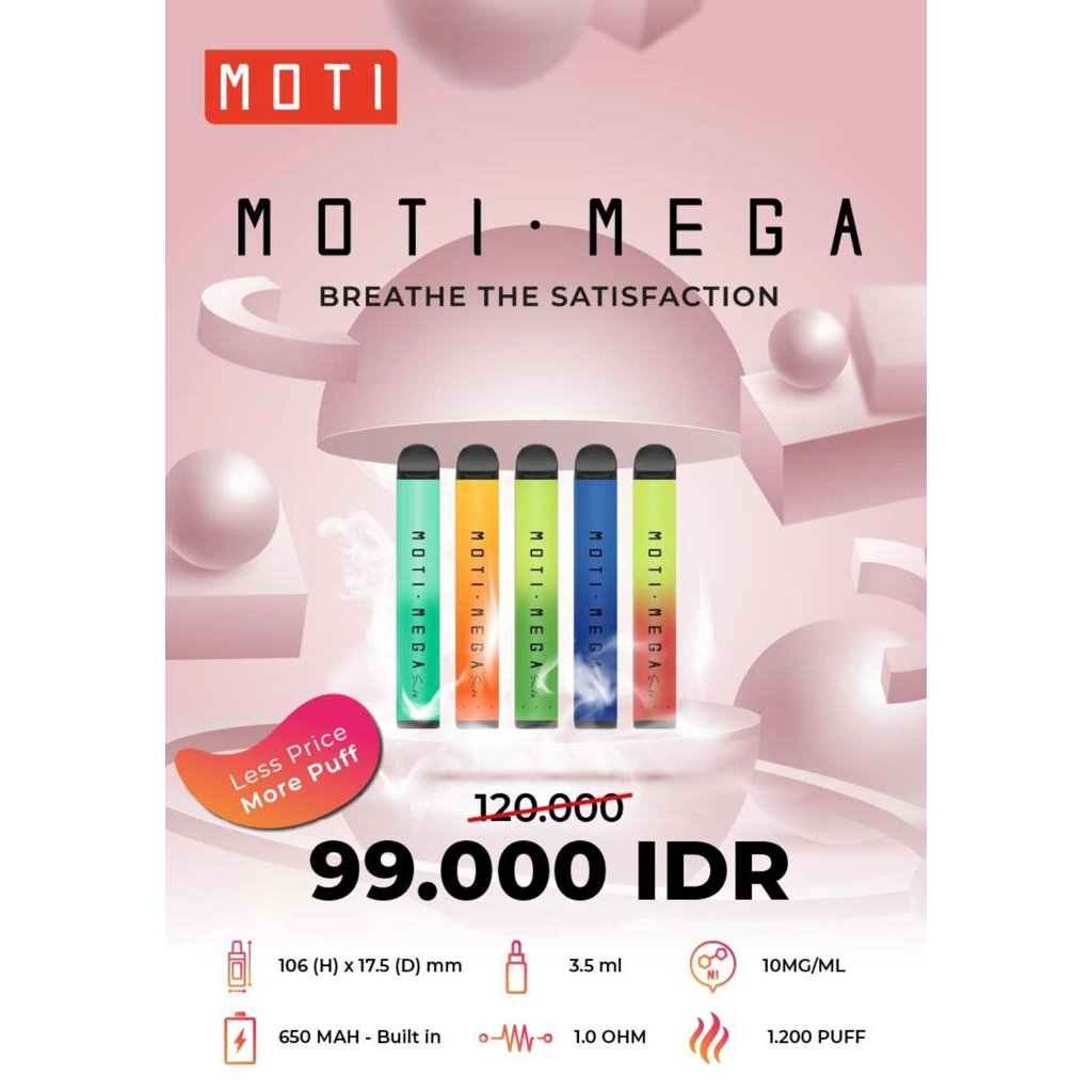 Jual MOTI MEGA Disposable PODS 1200 Puff | Shopee Indonesia