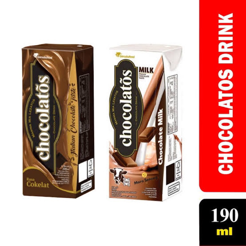 Jual Chocolatos Chocolate Milk (190ml) (2 Varian Rasa) | Shopee Indonesia