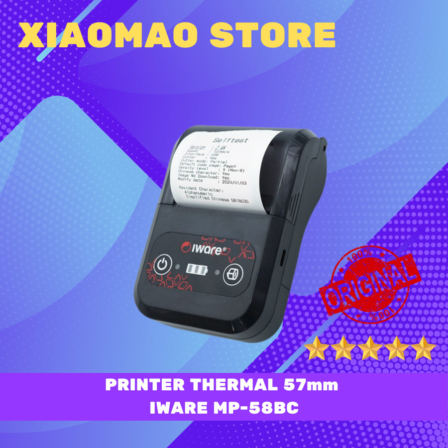 Jual PRINTER BLUETOOTH MINI KASIR THERMAL IWARE MP-58BC | Shopee Indonesia