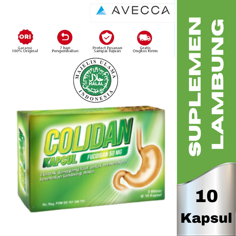 Jual Colidan Fucoidan 50 Mg 1 Blister 10 Kapsul (Kesehatan Lambung ...