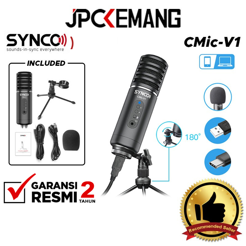 Jual Synco Cmic V1 Podcast USB Condenser Microphone Synco Mic Garansi Resmi | Shopee Indonesia