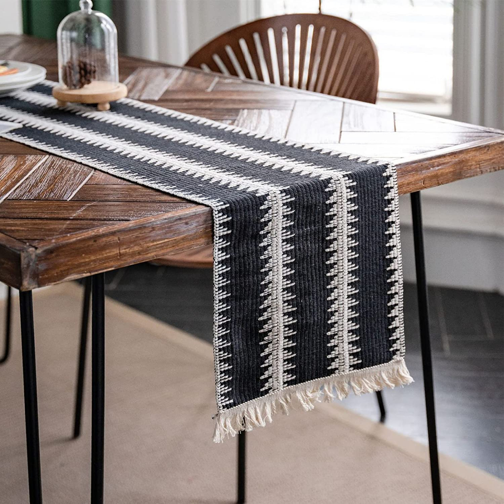 Jual Table Runner Nordic Taplak Meja Makan Tamu Simple Premium White ...