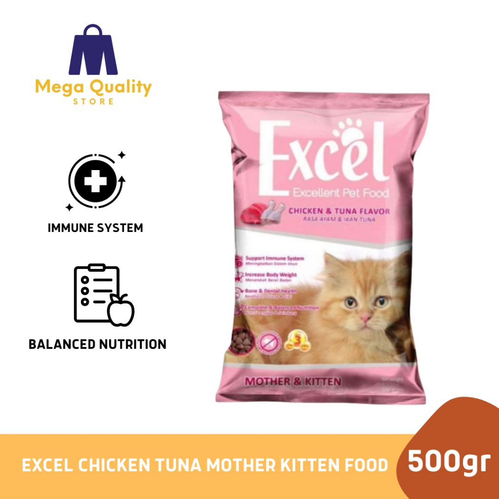 Jual Excel Chicken Tuna Mother Kitten Food Freshpack 500gr | Shopee ...