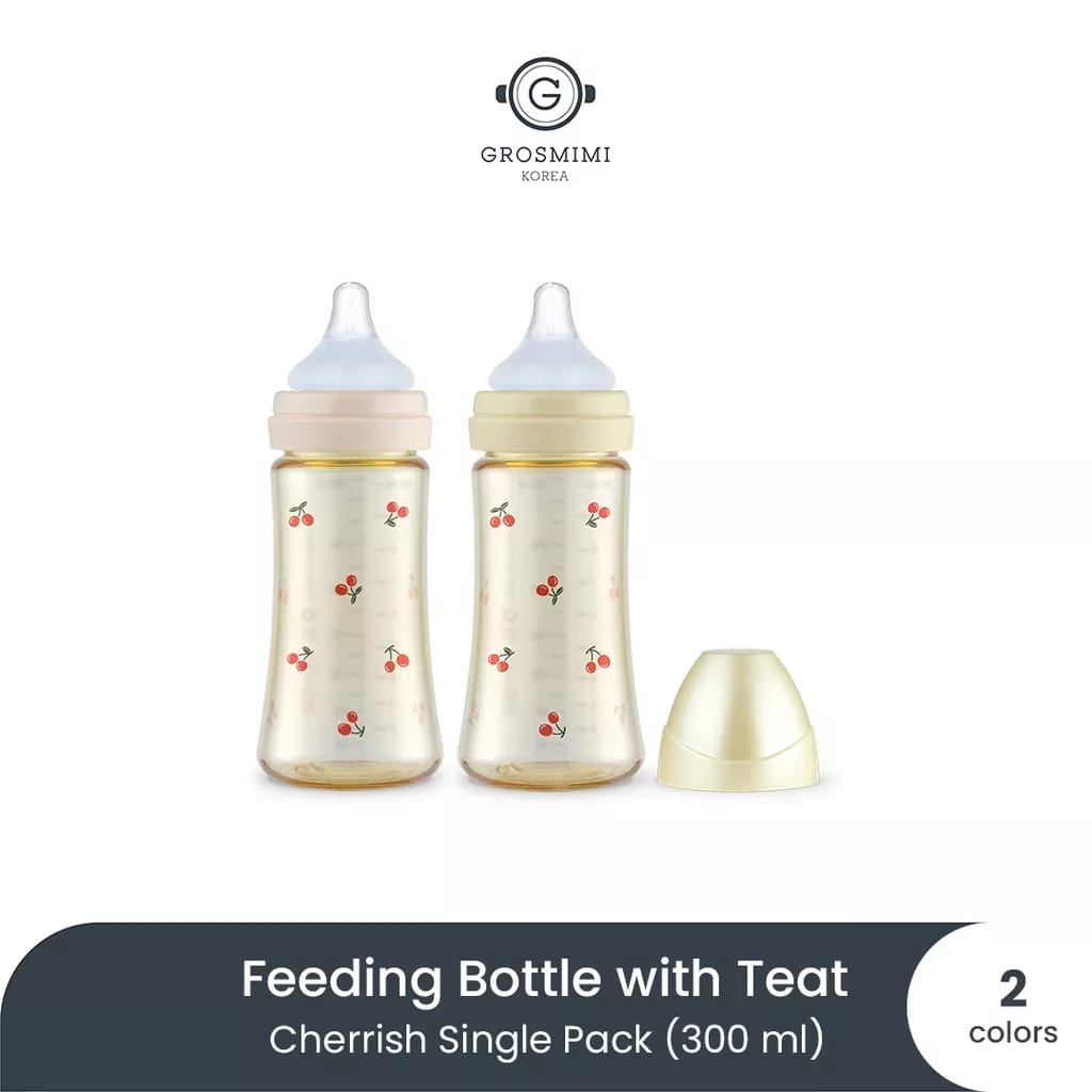 Jual GROSMIMI - CHERRISH FEEDING BOTTLE STAGE 2 300ML | Shopee Indonesia