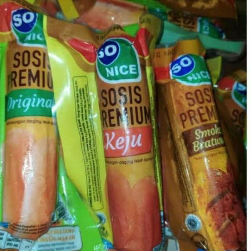 Jual SOSIS SO NICE PREMIUM 60 GRAM | Shopee Indonesia