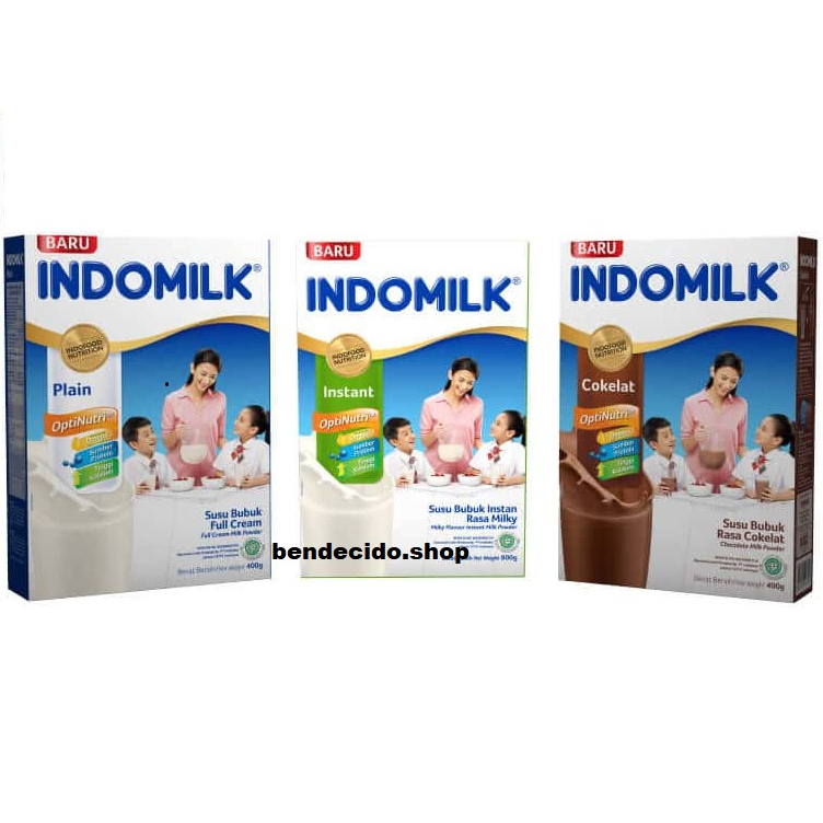 Jual INDOMILK SUSU BUBUK 800 GR (FULL CREAM, FULL CREAM INSTAN, COKLAT ...