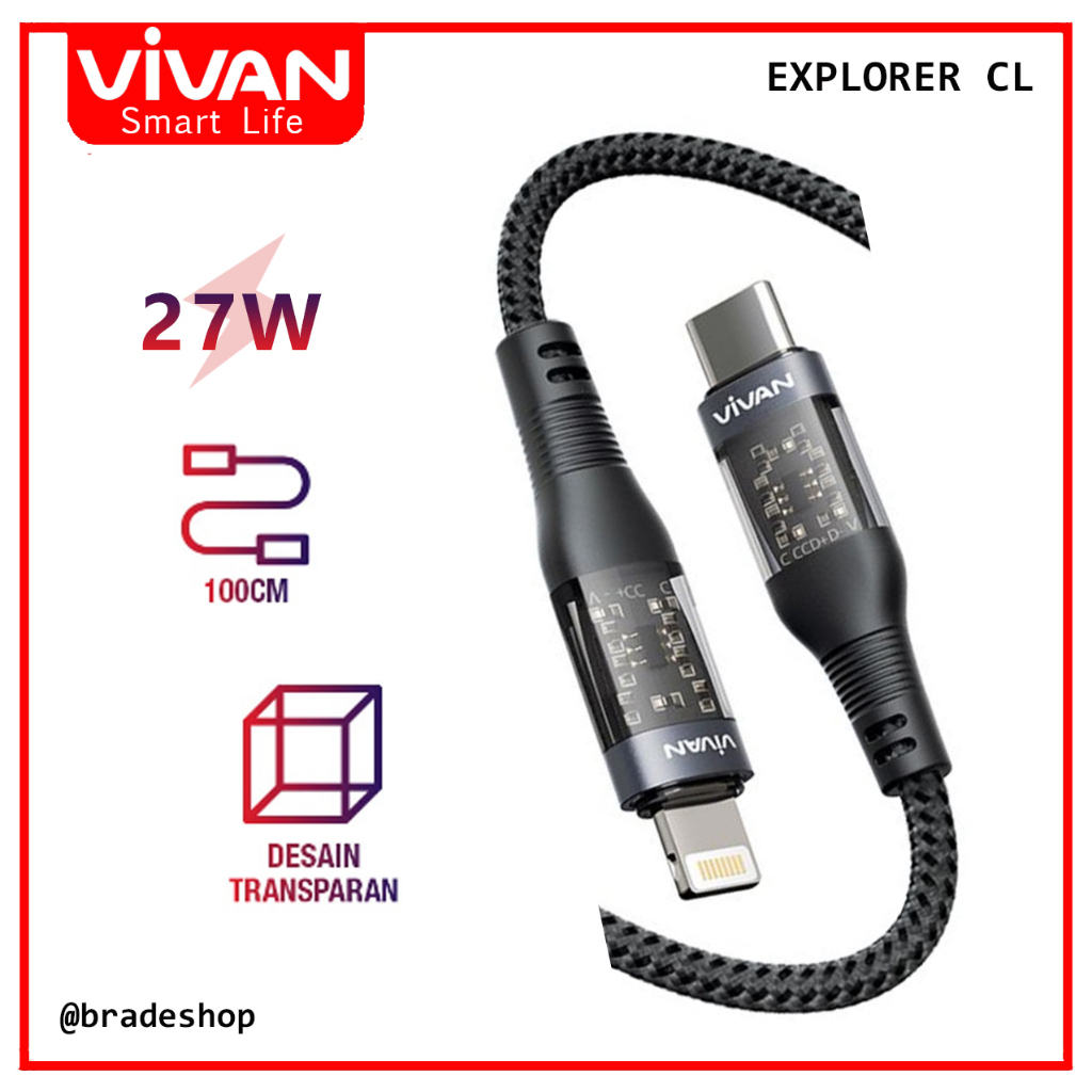 Jual Kabel Data Vivan Explore USB Type C to Lightning Support Fast ...