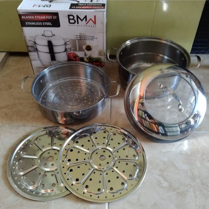 Jual Panci Kukus Steamer Susun Stainless - Alaska Steam Pot 3T BMW ...