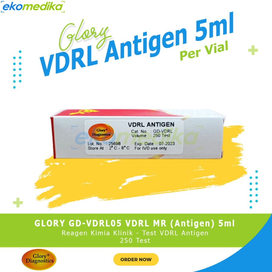 Jual VDRL Antigen 5ml Glory Diagnostics Reagen VDRL 5ml 250 Test ...