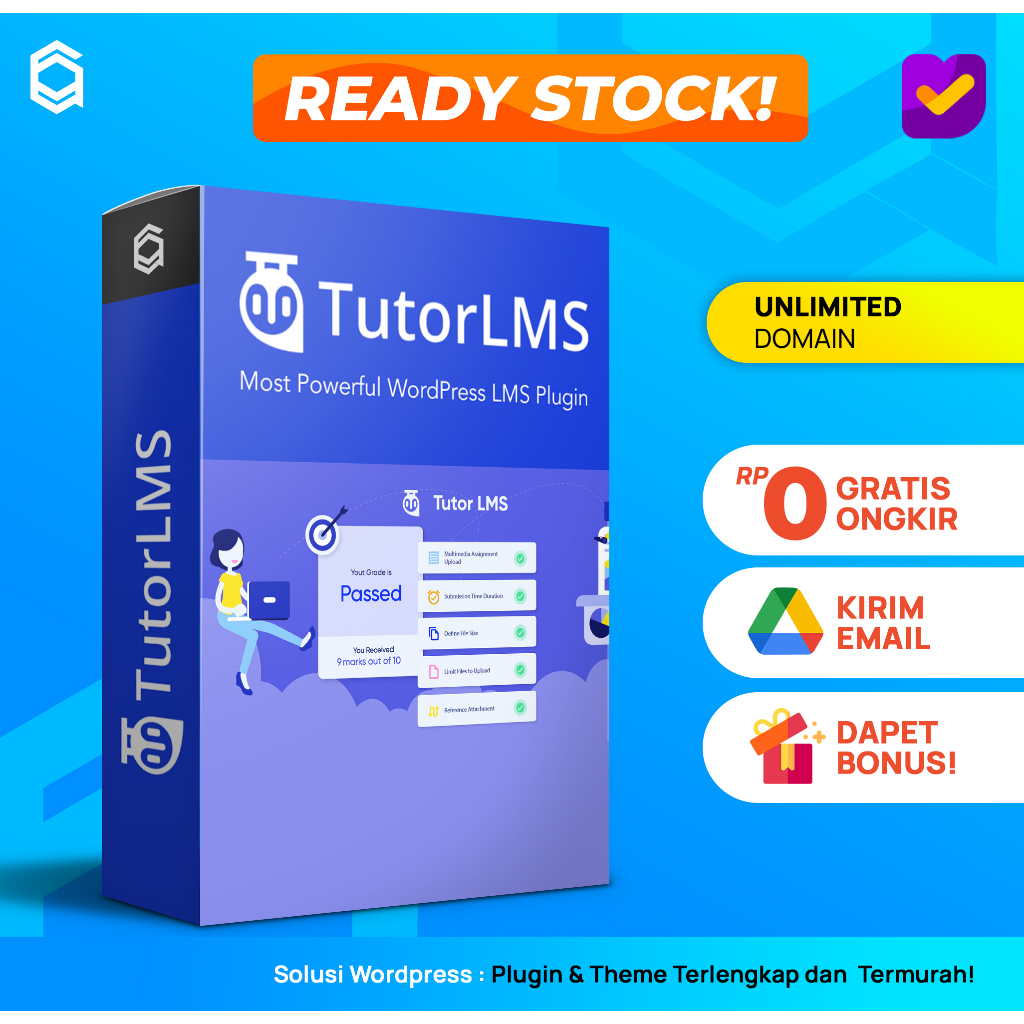Jual Tutor LMS Pro Most Powerful WordPress LMS Wordpress Plugin Unlimited Domain | Shopee Indonesia