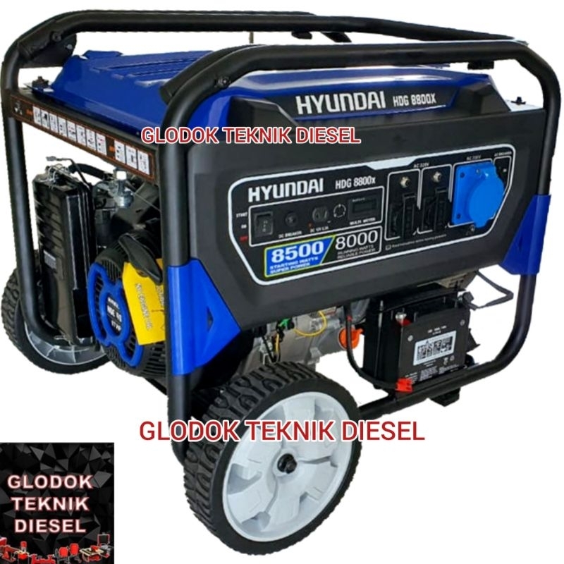 Jual Mesin Genset Bensin Generator HDG 8800 X Hyundai 8000 watt HDG ...