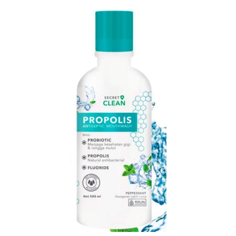 Jual SECRET CLEAN PROPOLIS ANTISEPTIC MOUTHWASH 500ml | Shopee Indonesia