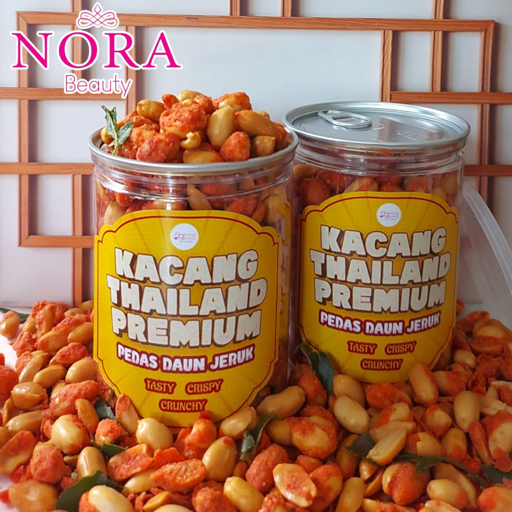 Jual Cemilan Kacang Thailand Pedas Manis Crispy Daun Jeruk Kemasan CAN ...