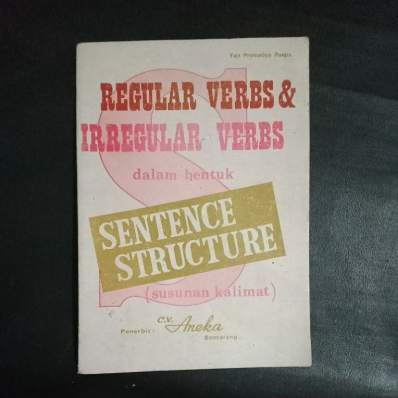 Jual Regular Verbs & Irregular Verbs dalam Bentuk Sentence Structure ...