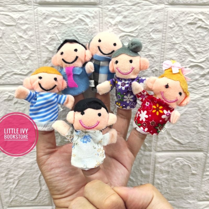 Jual 6 pcs Finger Family Puppet - Boneka Jari Keluarga. Mainan Edukasi ...