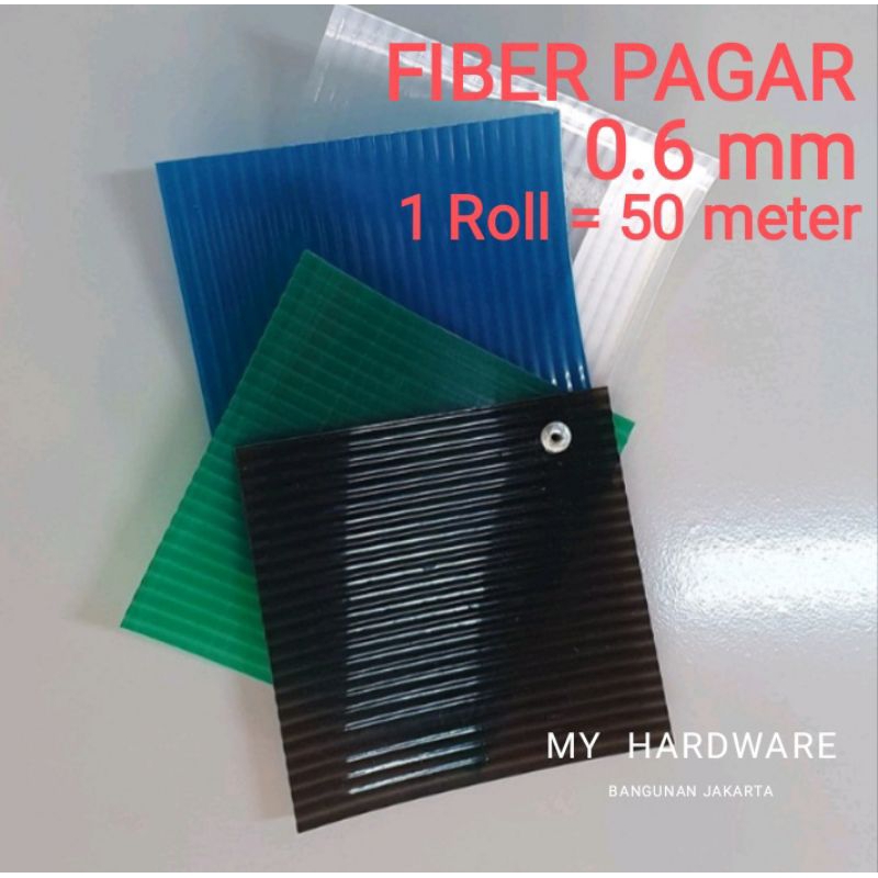 Jual Fiber Plat Plastik Penutup Pagar motif Garis Roll 0.6mm | Shopee ...