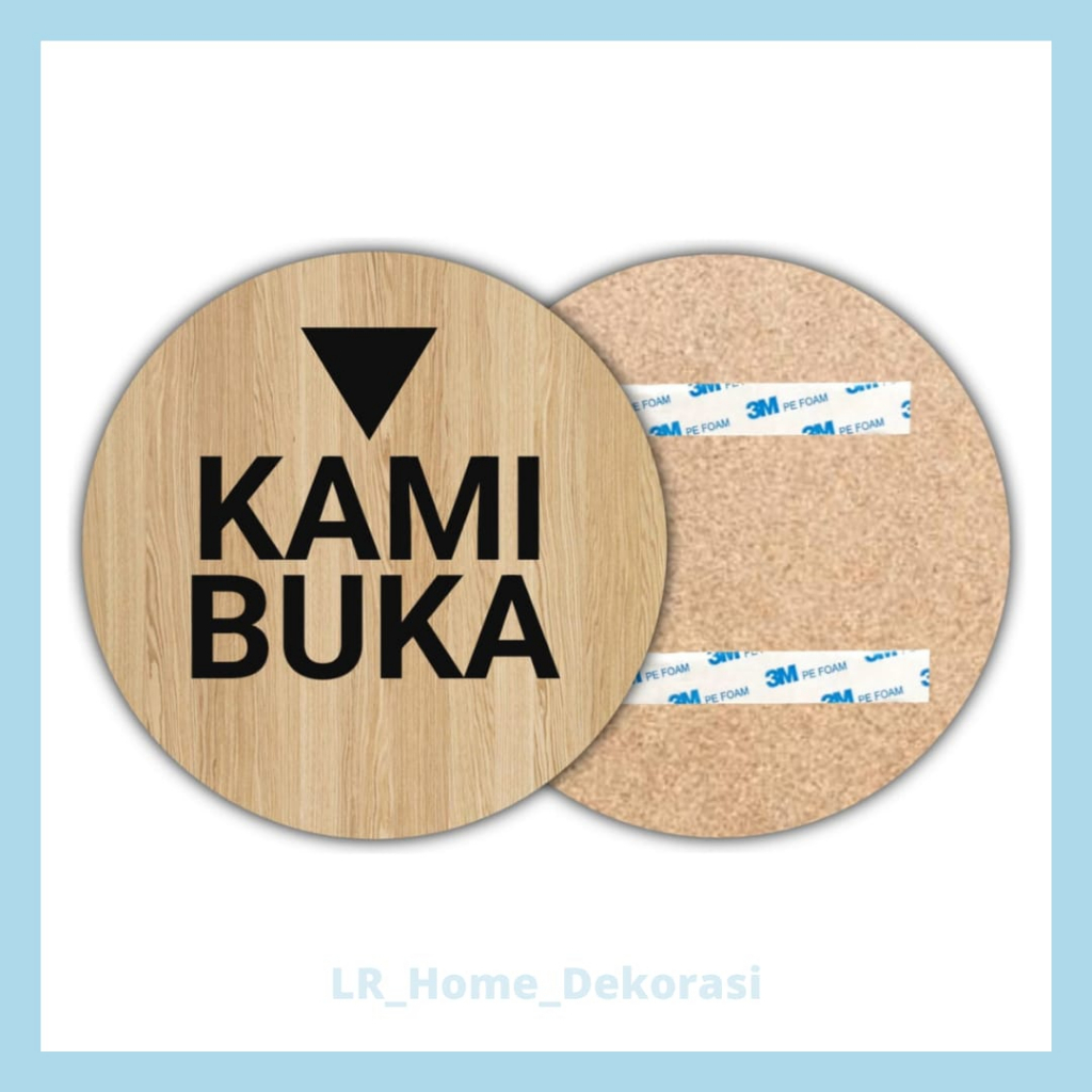 Jual Sign "KAMI BUKA" | Papan Tanda "KAMI BUKA" Diameter 20cm ...