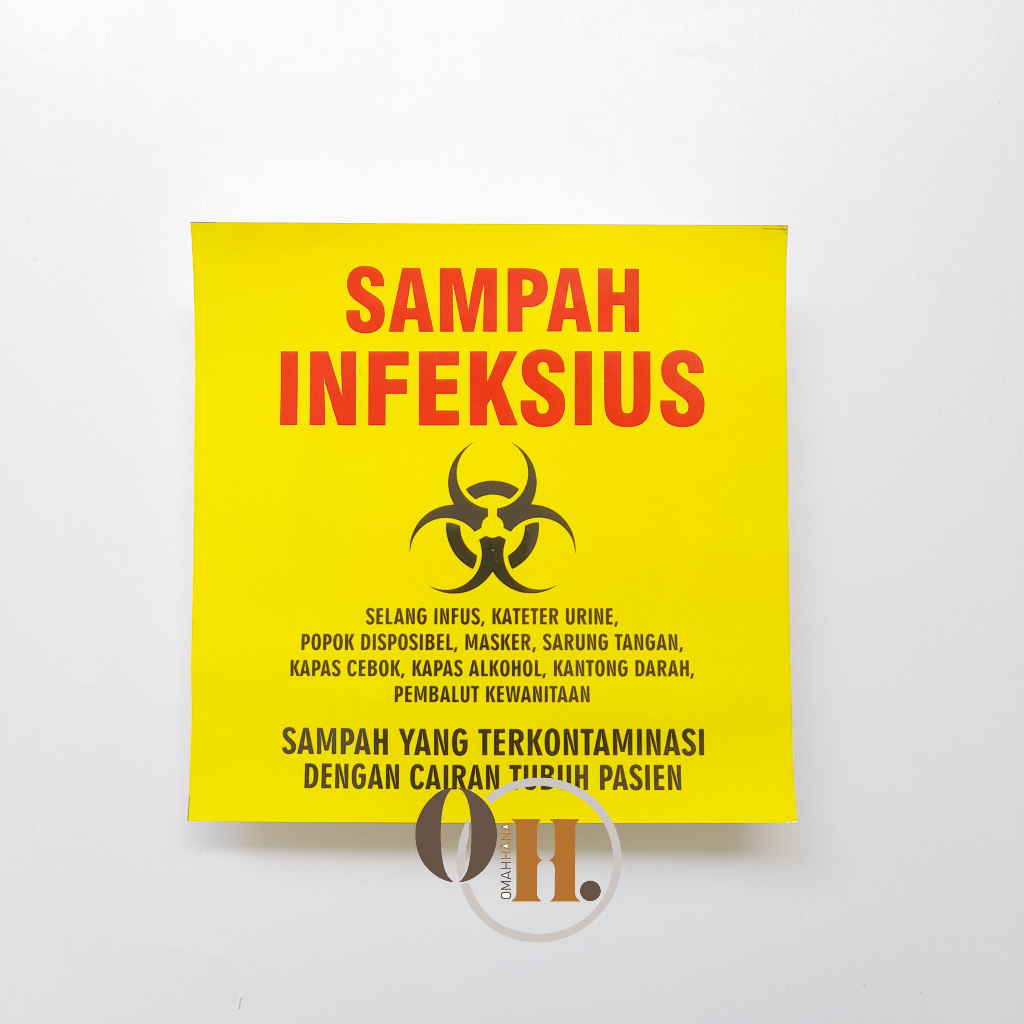 Jual Stiker Sampah Infeksius - Stiker Label Sampah Infeksius - Stiker ...