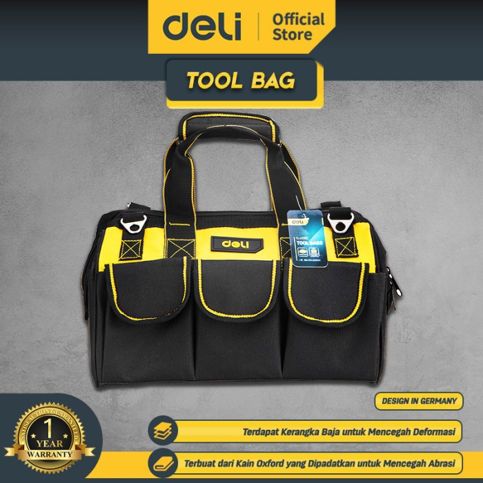 Jual Deli Tool Bag / Tas Perkakas 13 inchi Bahan Oxford EDL430113 ...