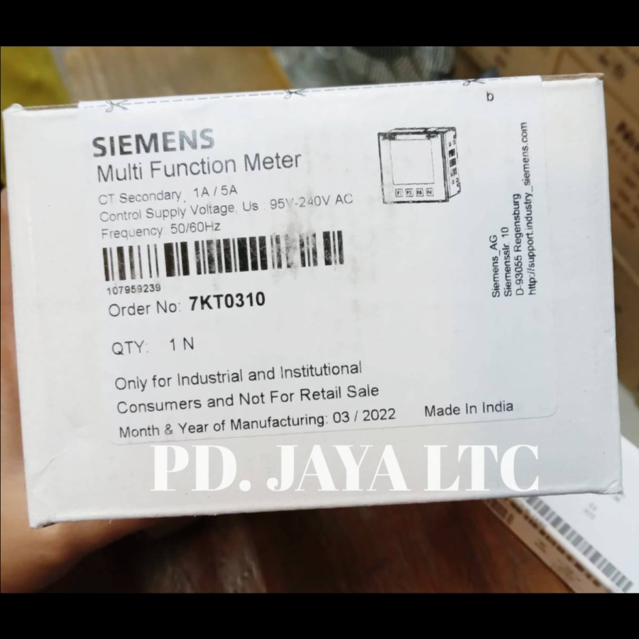 Jual Siemens Power Meter/KWH Meter/Smart Multi Function Meter D96mm ...