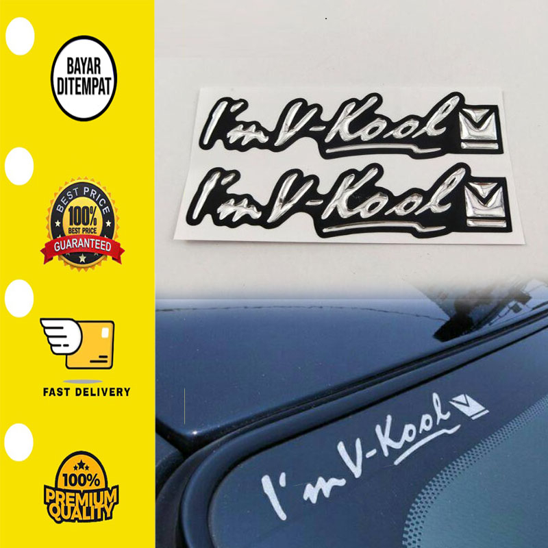 Jual [1 PCS] Stiker Mobil Im V Kool Sticker Im-Vkool Model Timbul ...
