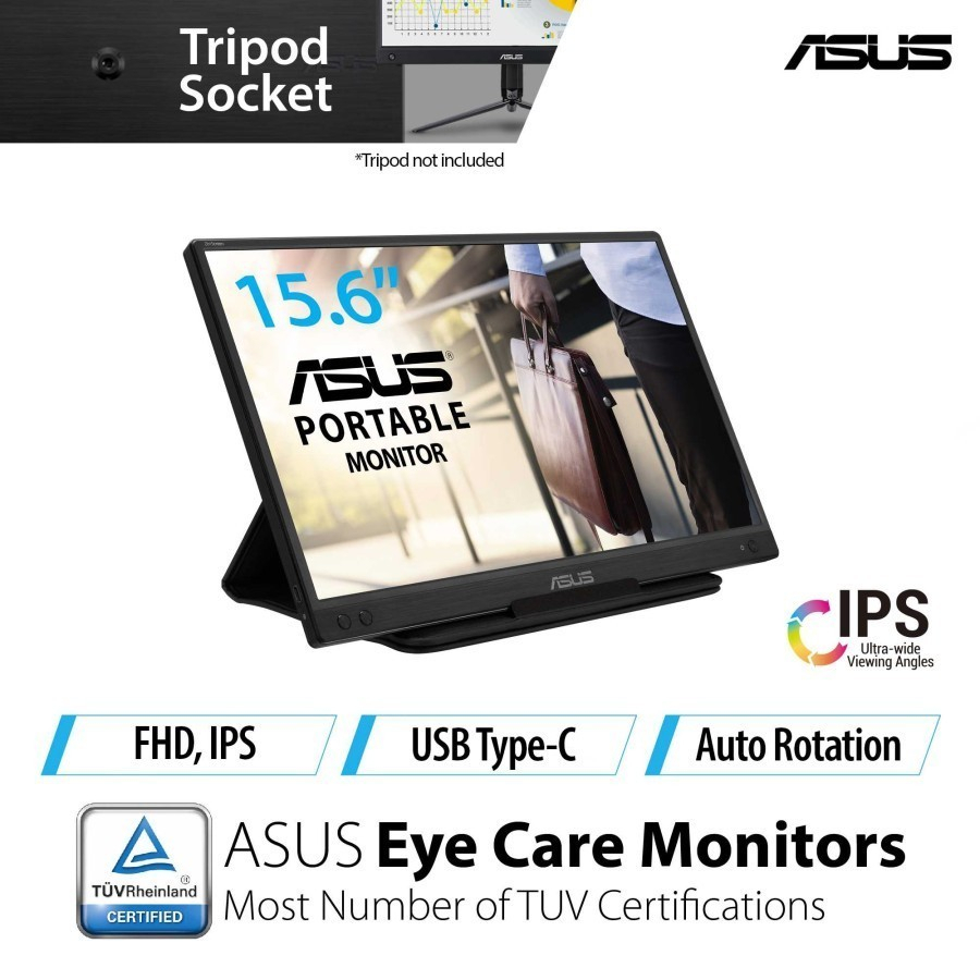 Jual Monitor ASUS LED 15.6" ZenScreen MB166C Portable Full HD, IPS ...