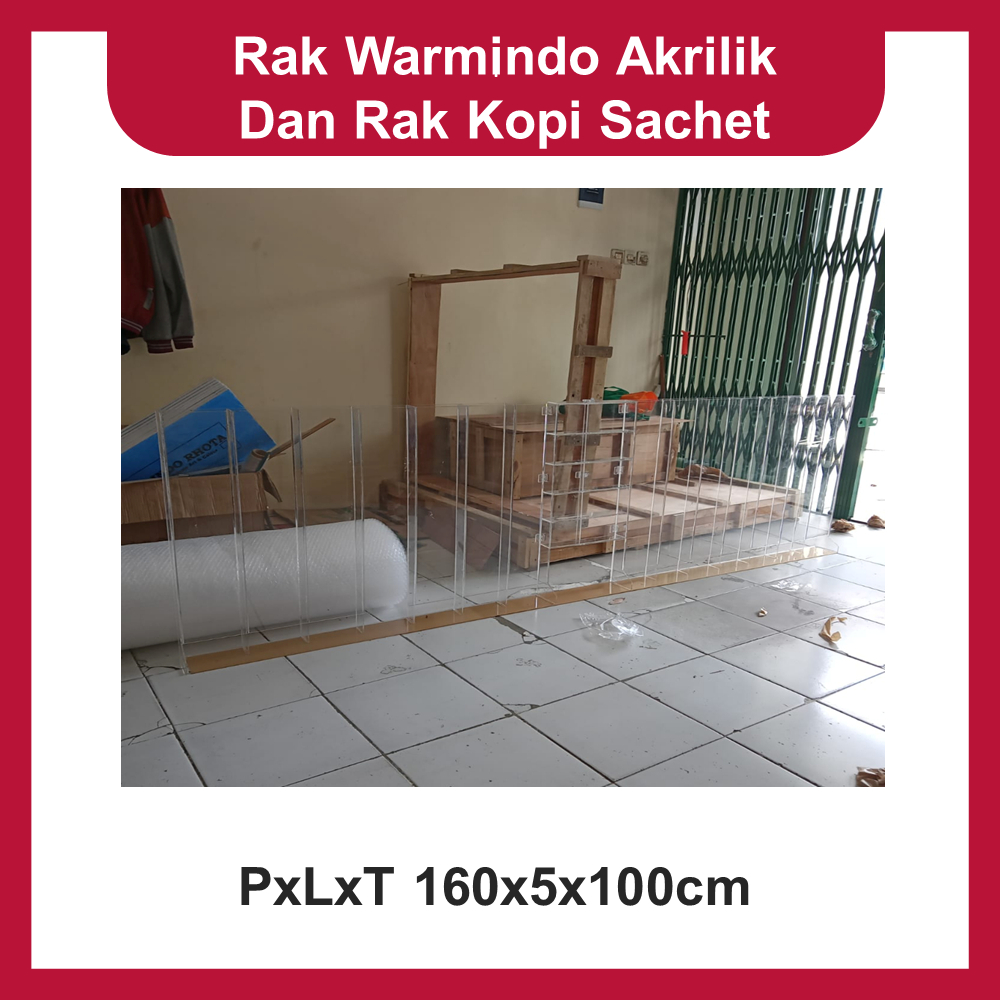 Jual Rak warmindo akrilik 11slot kesamping 10 keatas dan Rak kopi ...