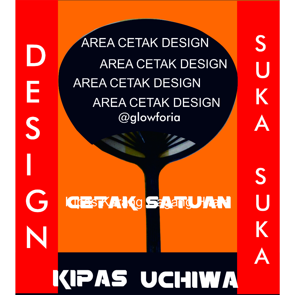 Jual CETAK SATUAN KIPAS JEPANG HITAM Handfan Hitam Kipas Promosi hitam ...