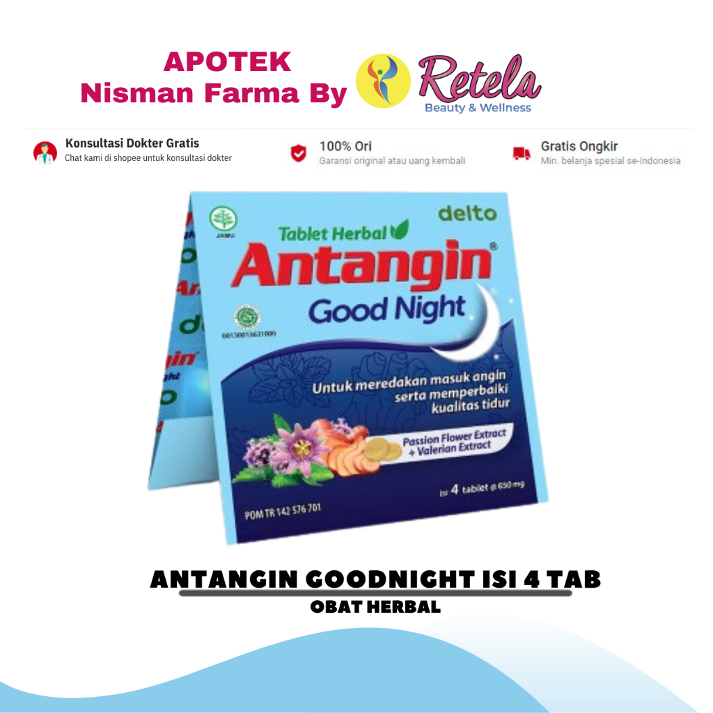 Jual ANTANGIN GOODNIGHT 1 STRIP 4 TABLET | Shopee Indonesia