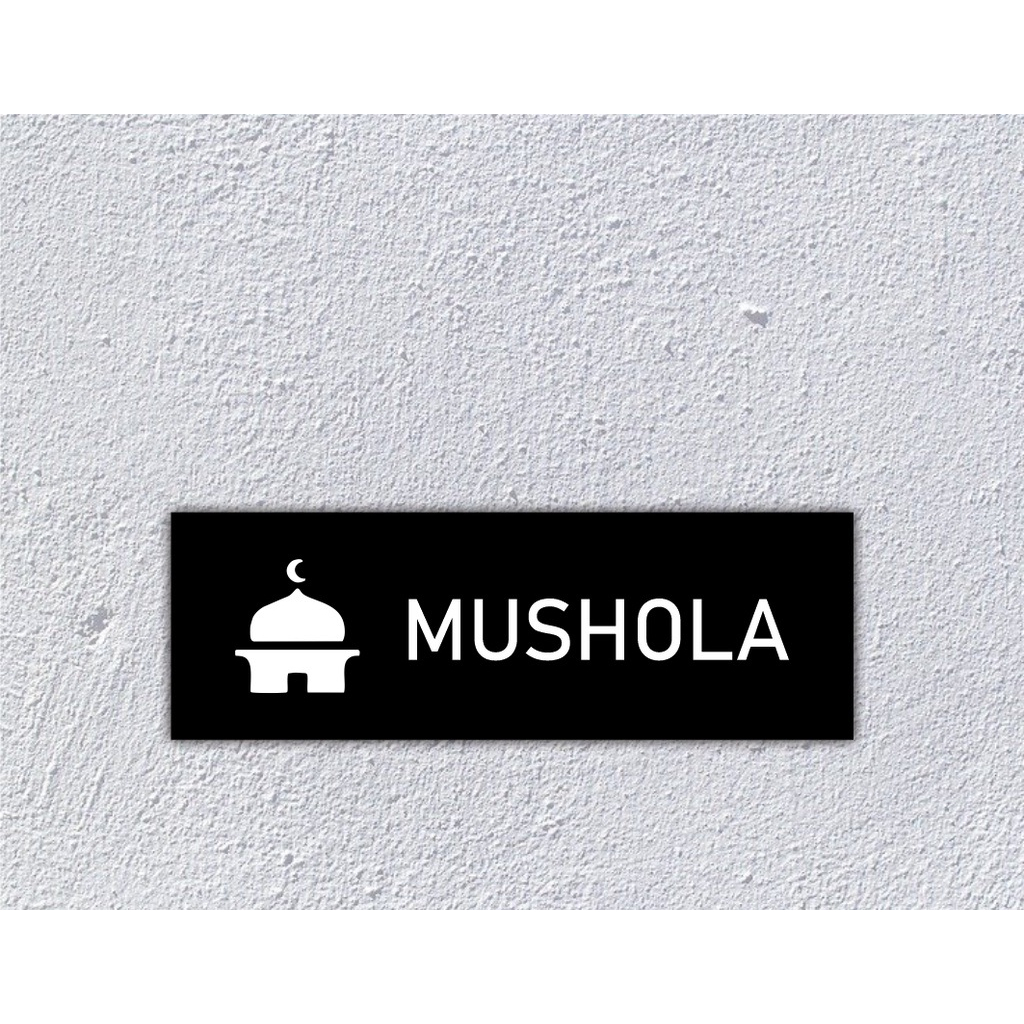 Jual Sign Board Aesthetic "MUSHOLLA" Label Tempel Akrilik Print Papan ...