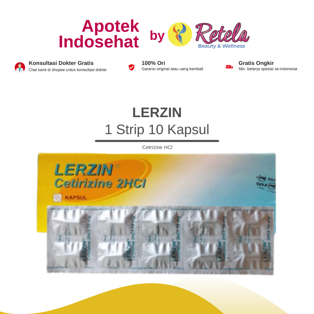 Jual LERZIN 10MG 1 STRIP 10 TAB | Shopee Indonesia