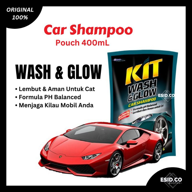 Jual Kit Wash & Glow Pouch 400mL | Shampoo / Sabun Cuci Mobil | Kit Car ...