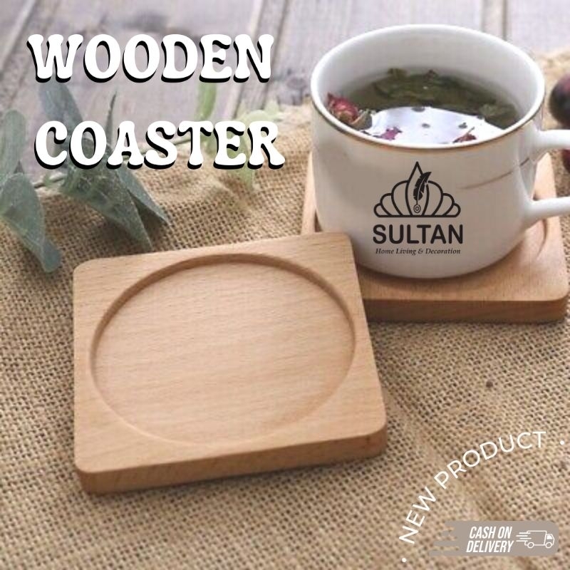 Jual Tatakan Gelas Kayu Wooden Coasters Aesthetic Satuan | Shopee Indonesia