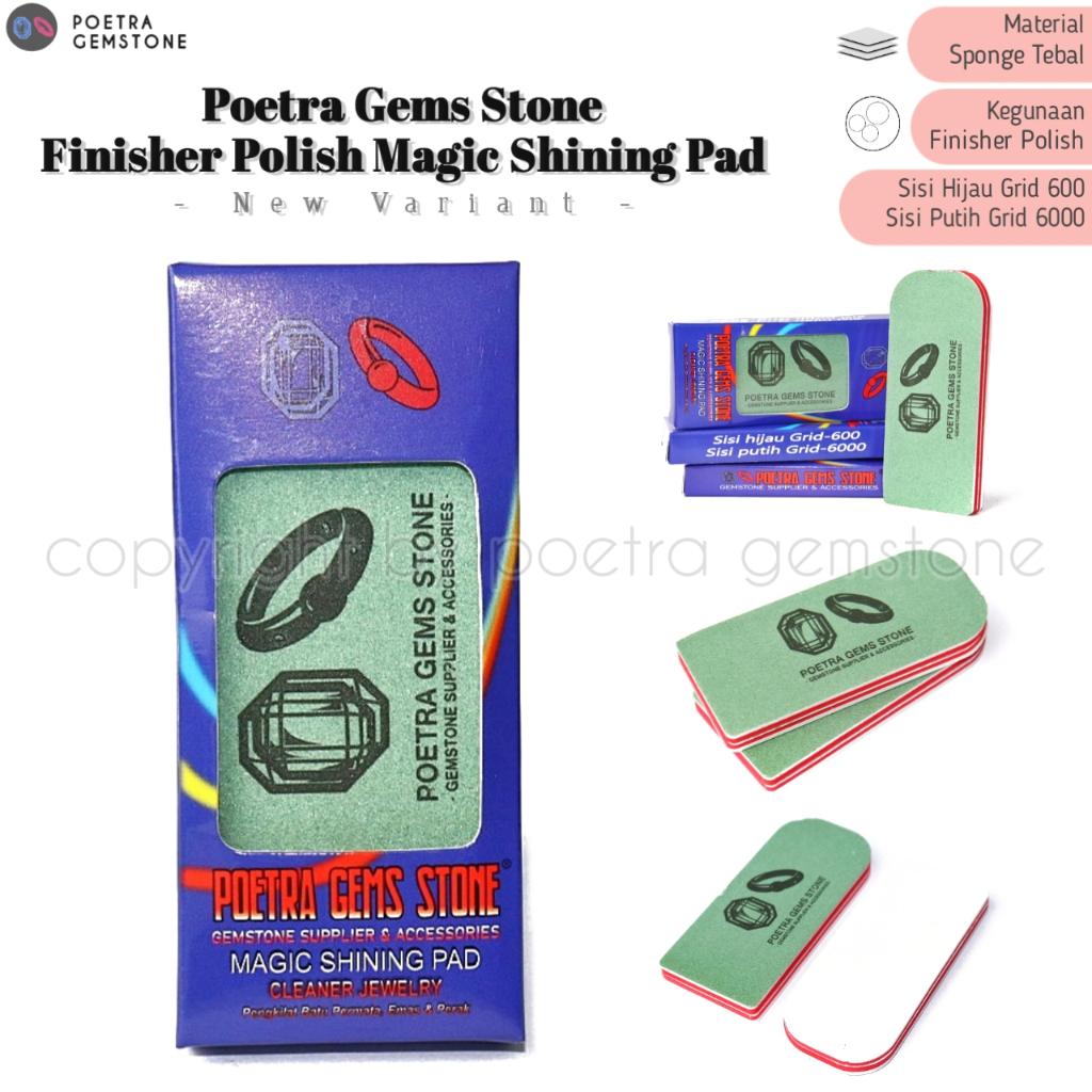 Jual Magic Shining Pad Poetra Gems Stone Finishing Polish Batu Intan ...