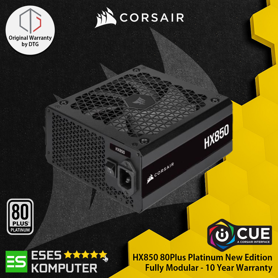 Jual PSU Corsair HX850 850W 80 Plus Platinum Ultra-Low Noise Fully Modular | Shopee Indonesia