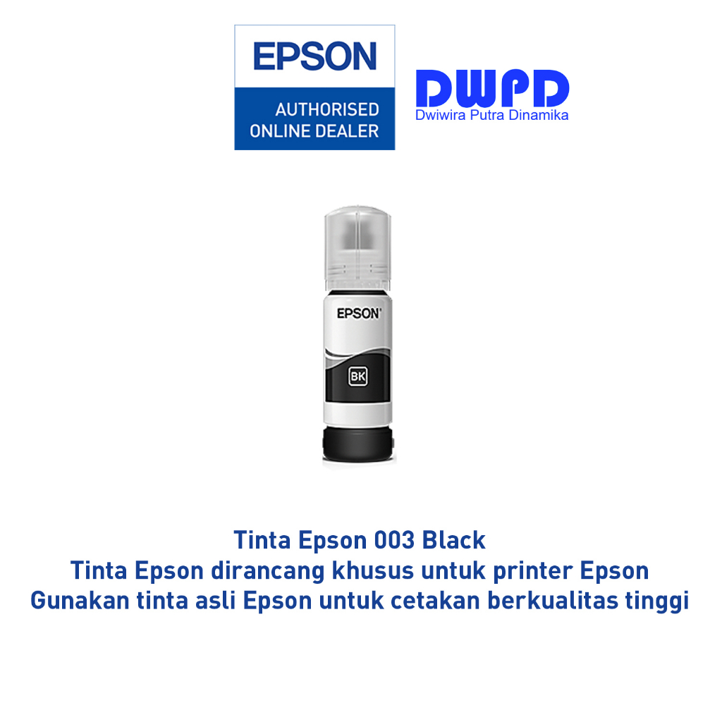 Jual EPSON INK BLACK 70ML 003 T003 T 003 T-003 FOR L1110 L1210 L3110 ...