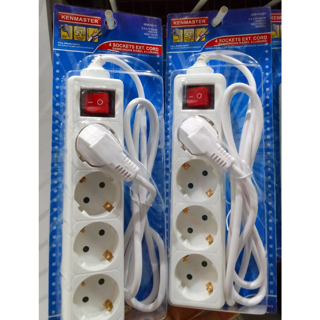 Jual KENMASTER Stop Kontak Colokan Listrik 4 Socket Lubang | Cok ...