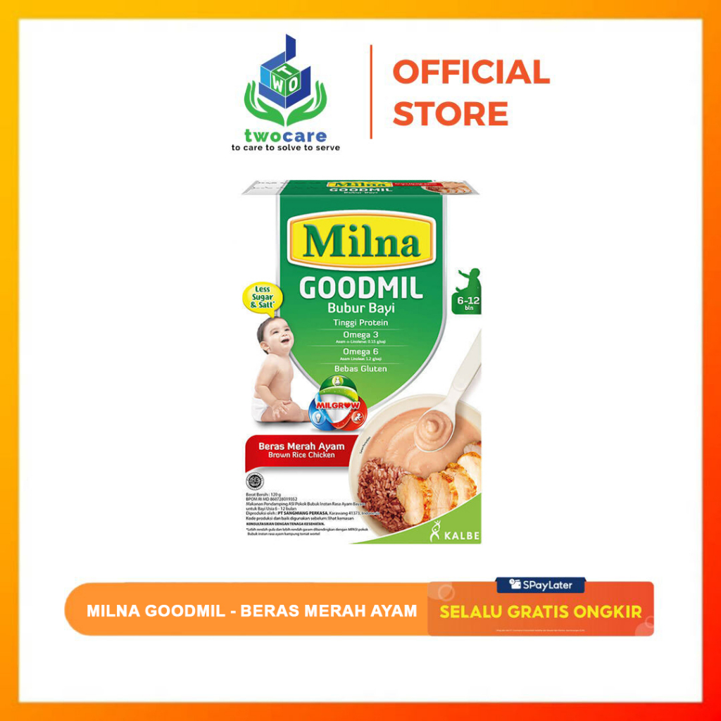 Jual Milna Bubur Bayi Goodmil 6+ Beras Merah Ayam | Shopee Indonesia