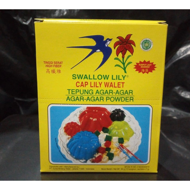 Jual AGAR AGAR SWALLOW GLOBE SACHET 7GR JELLY SWALLOW DUA BURUNG ...