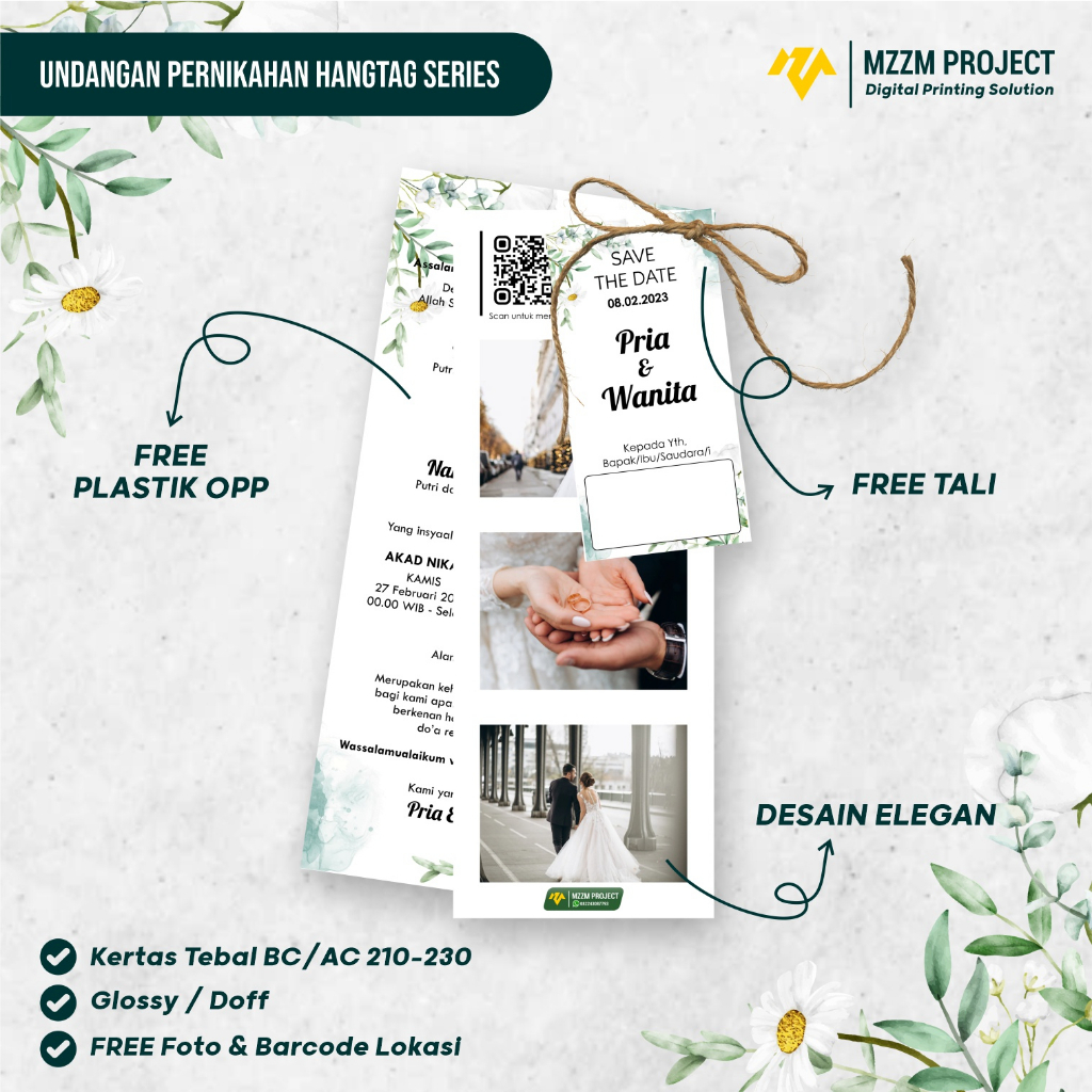 Jual UNDANGAN PERNIKAHAN HANGTAG - UNIK ELEGAN SIMPLE MURAH BERKUALITAS ...