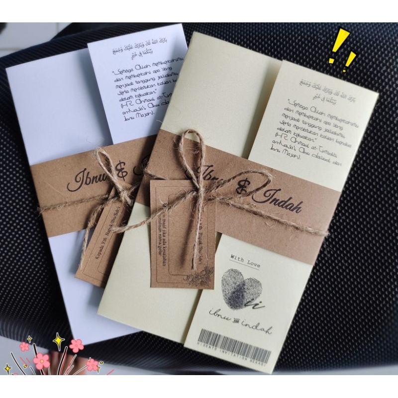 Jual Undangan Rustic / Undangan Pernikahan / Undangan Unik | Shopee ...