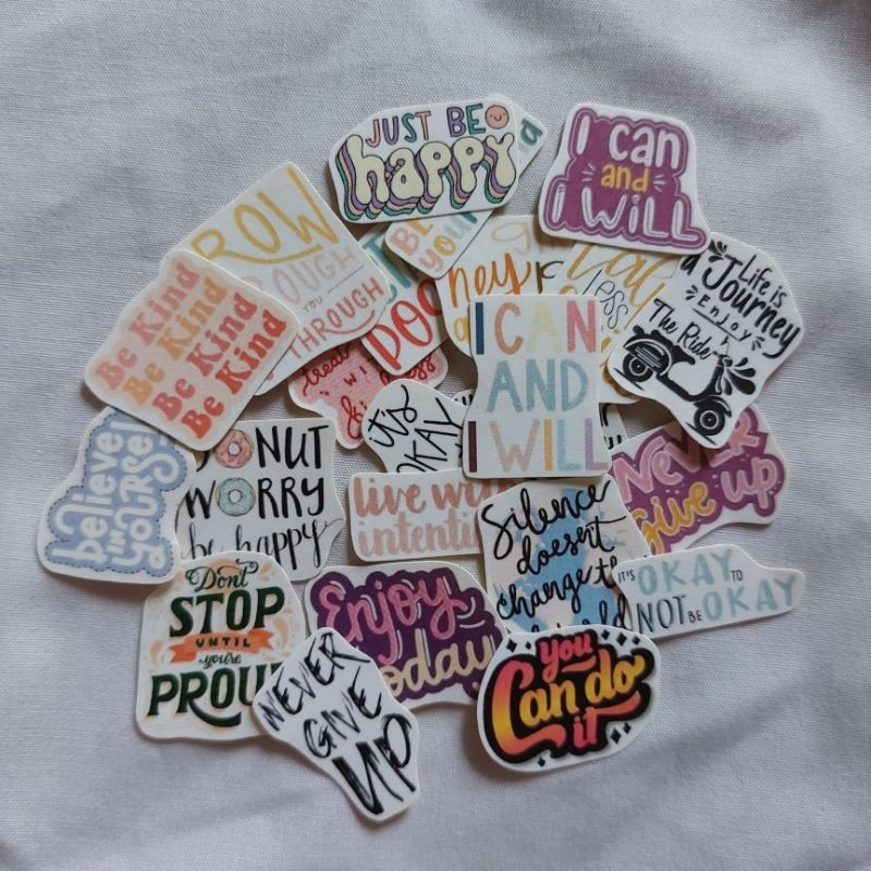 Jual [90 pcs] mini quotes sticker | Shopee Indonesia