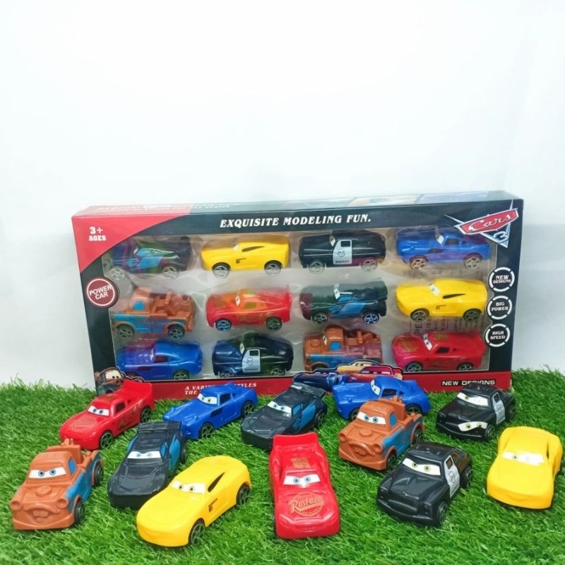 Jual MOBIL PULLBACK MC QUEEN CARS ISI 12 PCS dan 6PCS | Shopee Indonesia