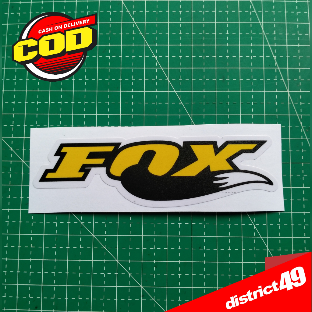 Jual Stiker Print Cut FOX SHOCK Laminasi Glossy bahan tebal anti air ...
