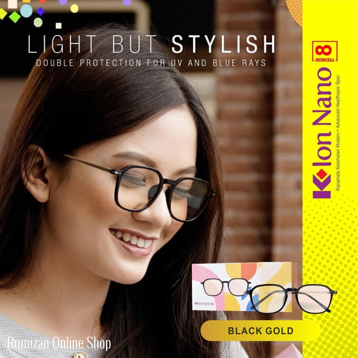 Jual Kacamata Terapi Kacamata Kesehatan Kion Nano Premium 8 BLACK GOLD 100% Original (ASLI ...