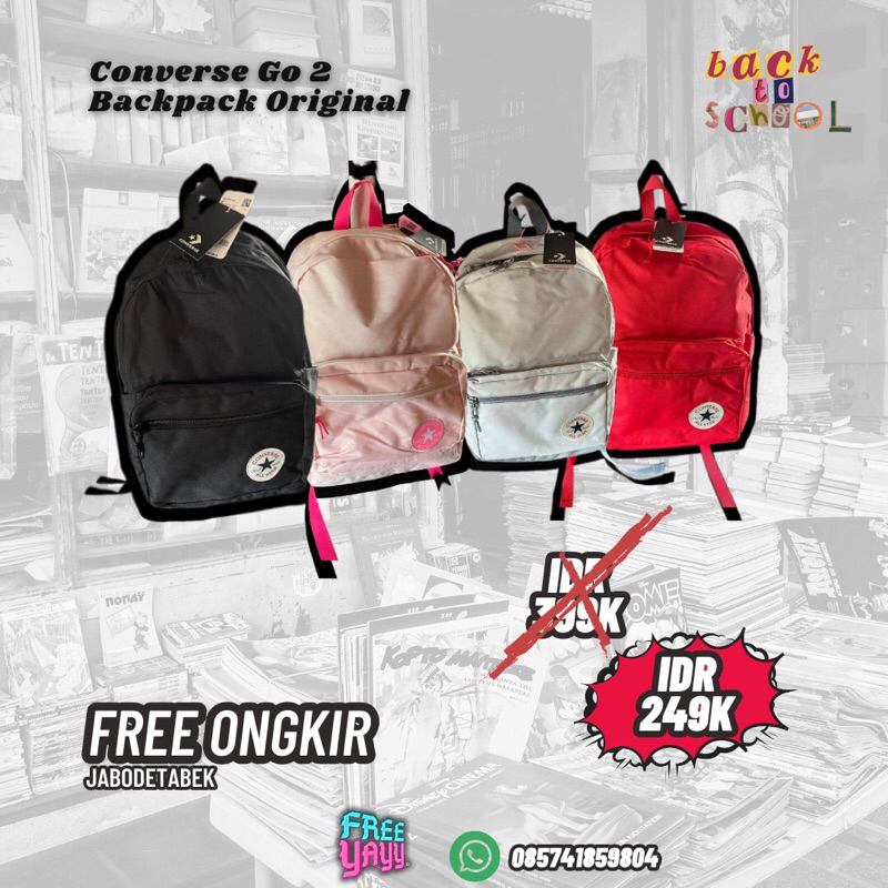 Jual CONVERSE BACKPACK ORIGINAL | Shopee Indonesia