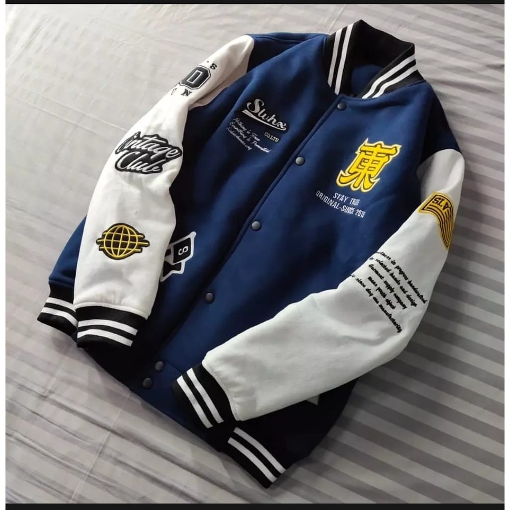 Jual Jaket Varsity Baseball Original FULL BORDIR - Jaket Bomber Varsity ...