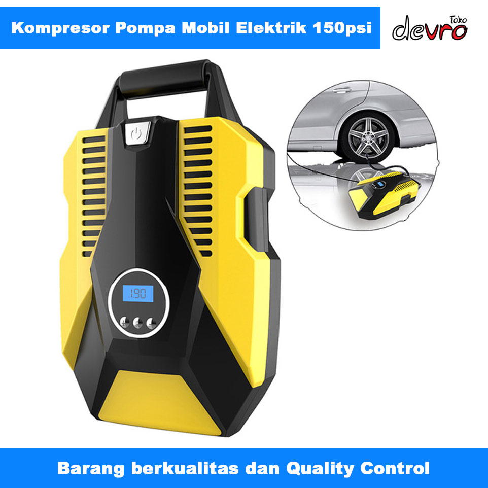 Jual Kompresor Inflator Pompa Angin Ban Mobil Car Compressor 120W 150 ...