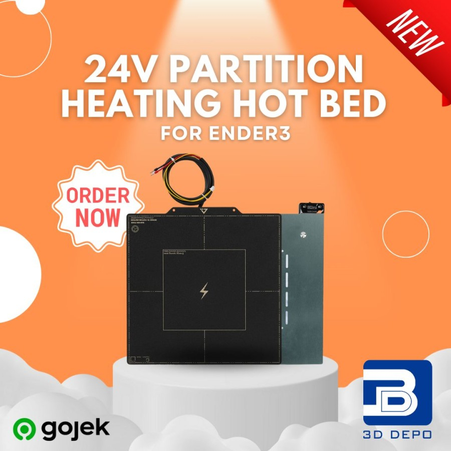 Jual PCB Heatbed Replacement Base For Ender 3 Bed Plate 24V 100-240W ...