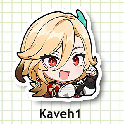 Jual Stiker KAVEH Genshin Impact Sticker Vinyl Waterproof Bijian | BANA ...
